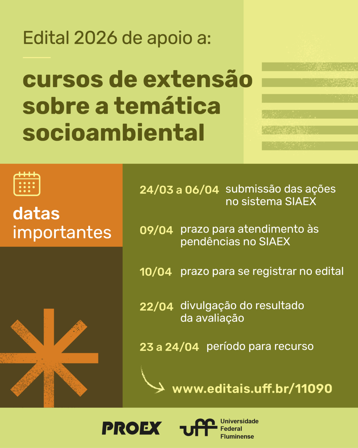UFF divulga o EDITAL PROEX/UFF nº 3/2026|Universidade Federal Fluminense